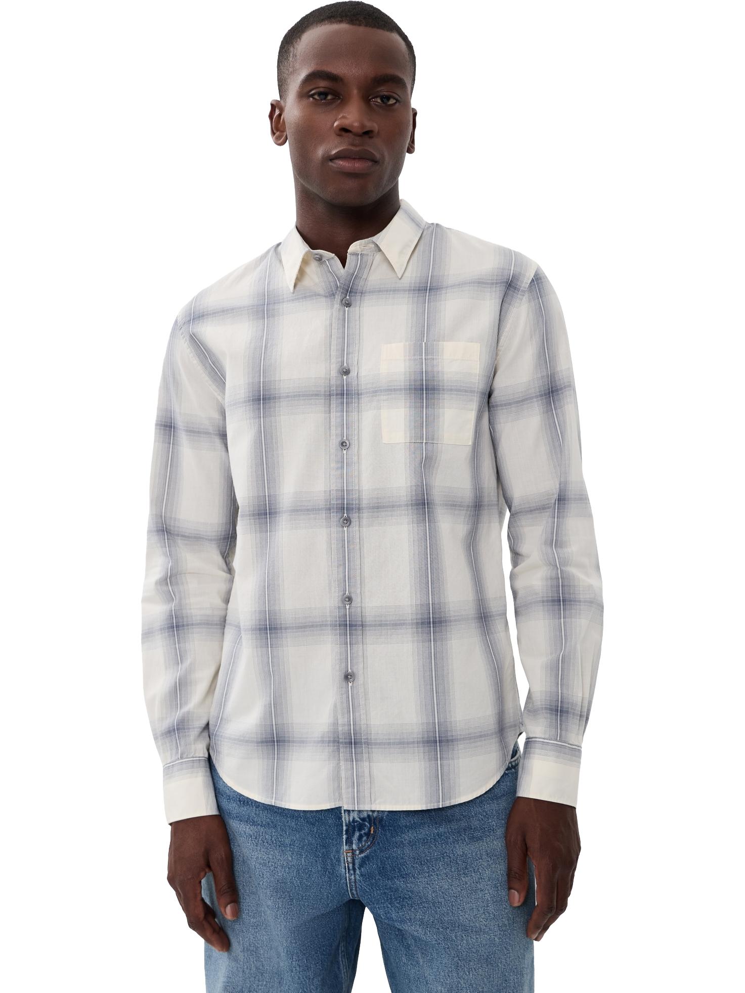 VINCE townes plaid long sleeve shirt